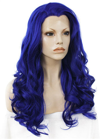 bright blue wig