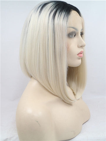 bleach blond bob